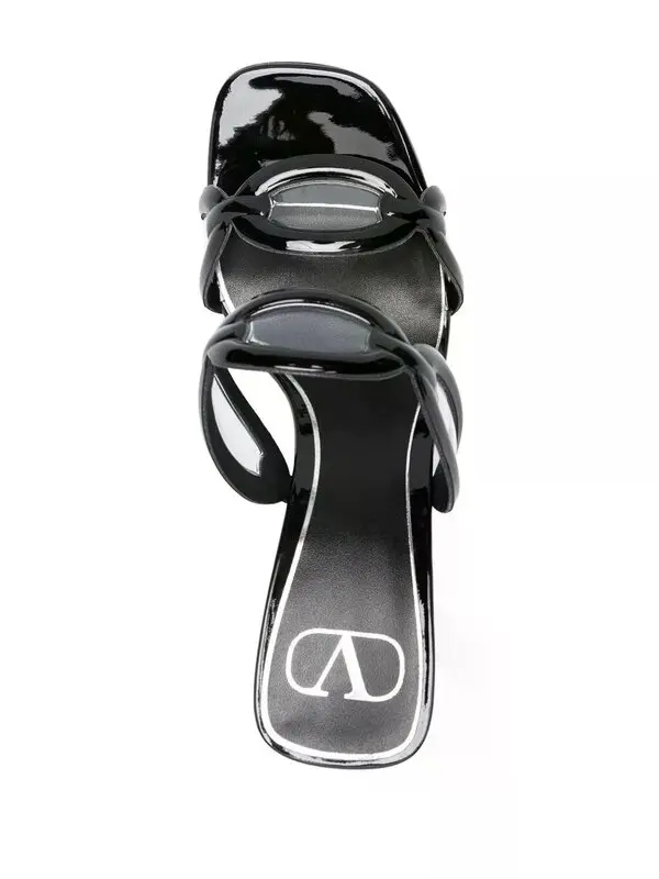 Valentino Garavani Chain Detail Transparent Heel Sandals