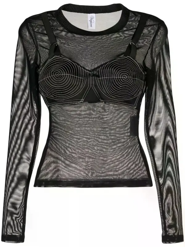 Vaquera Mesh Long-sleeved Top