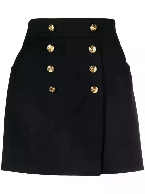 Gucci Button-up Crepe Skirt