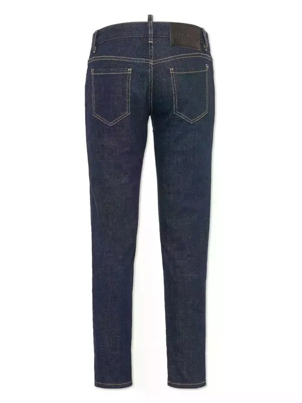 Dsquared2 Low-rise Skinny Jeans In Dark Wash - Blue