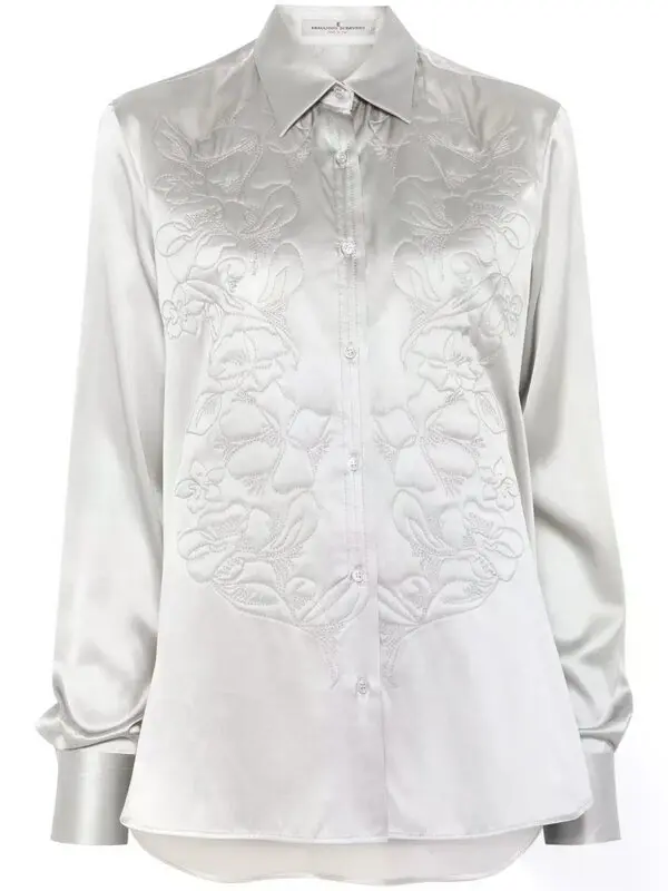 Ermanno Scervino Floral-embroidered Shirt