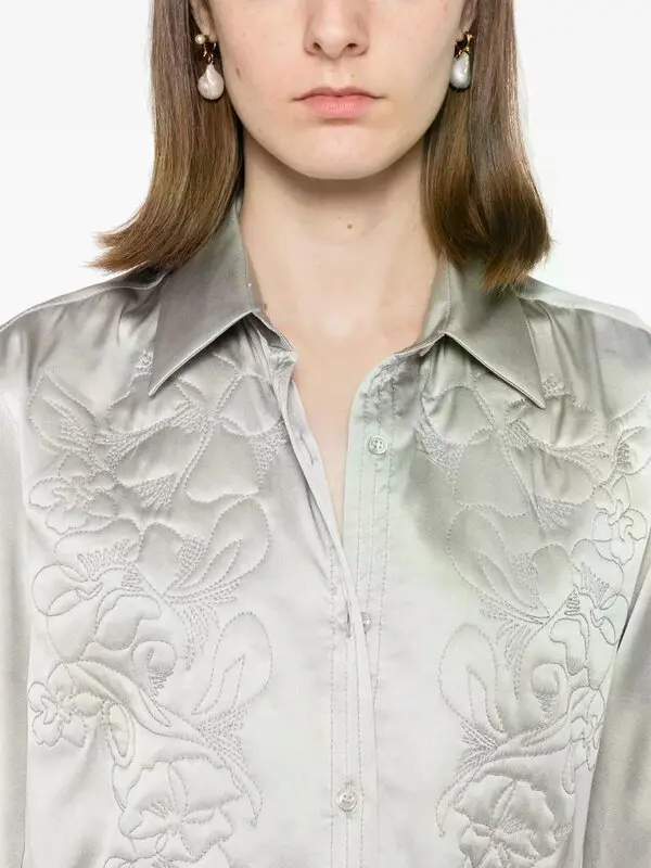 Ermanno Scervino Floral-embroidered Shirt