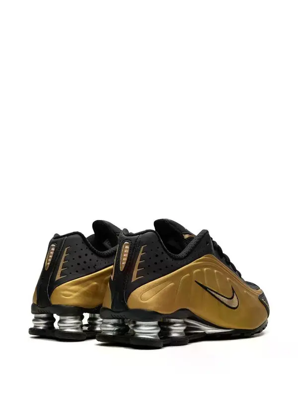 Nike Shox R4 Metallic Gold Sneakers - Black