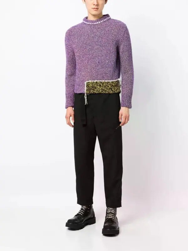 OAMC Belted-waist Cropped Trousers