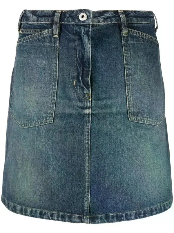 Kenzo A-line Denim Miniskirt