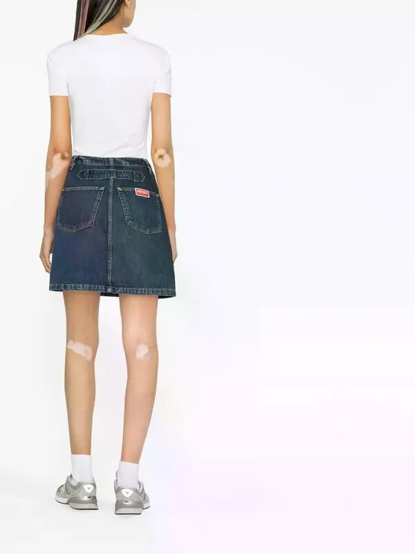 Kenzo A-line Denim Miniskirt