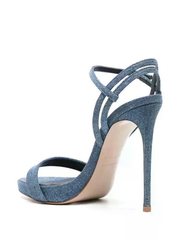 LE SILLA Gwen 120mm Denim Sandals