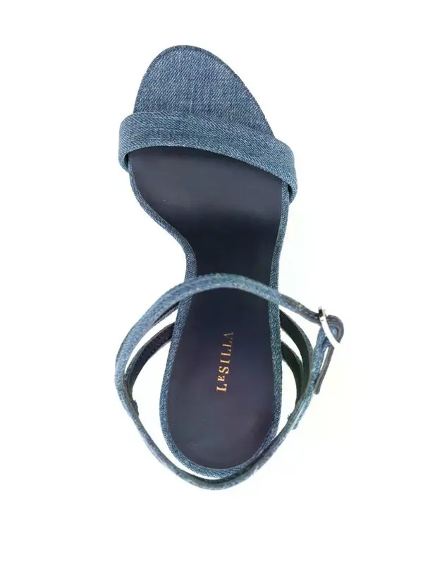 LE SILLA Gwen 120mm Denim Sandals