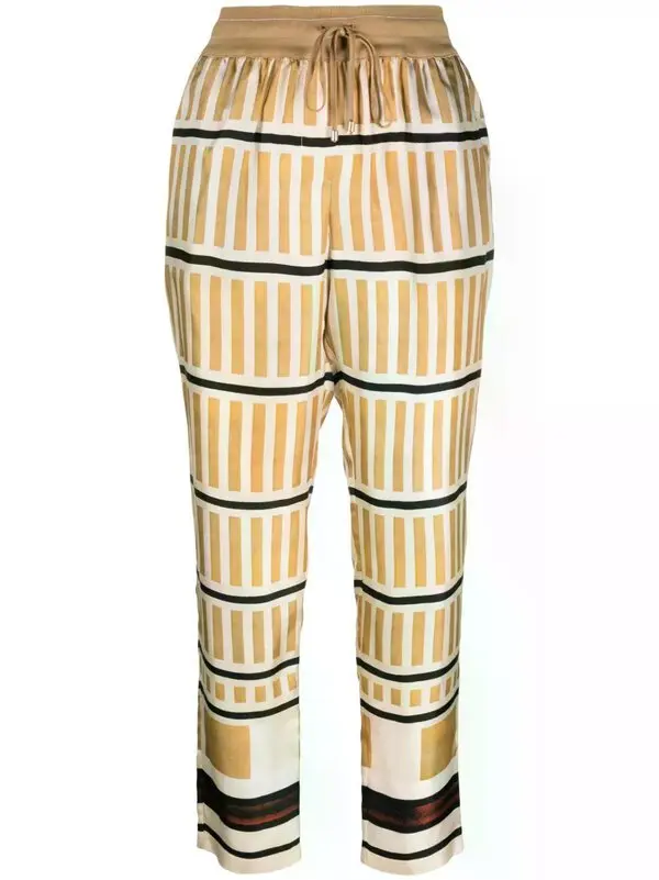 Lorena Antoniazzi Stripe-print Cropped Trousers