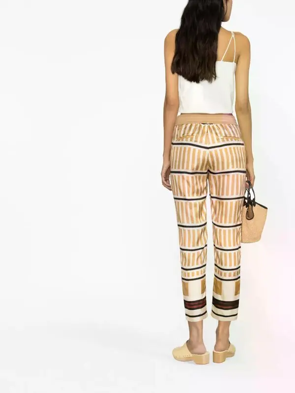 Lorena Antoniazzi Stripe-print Cropped Trousers