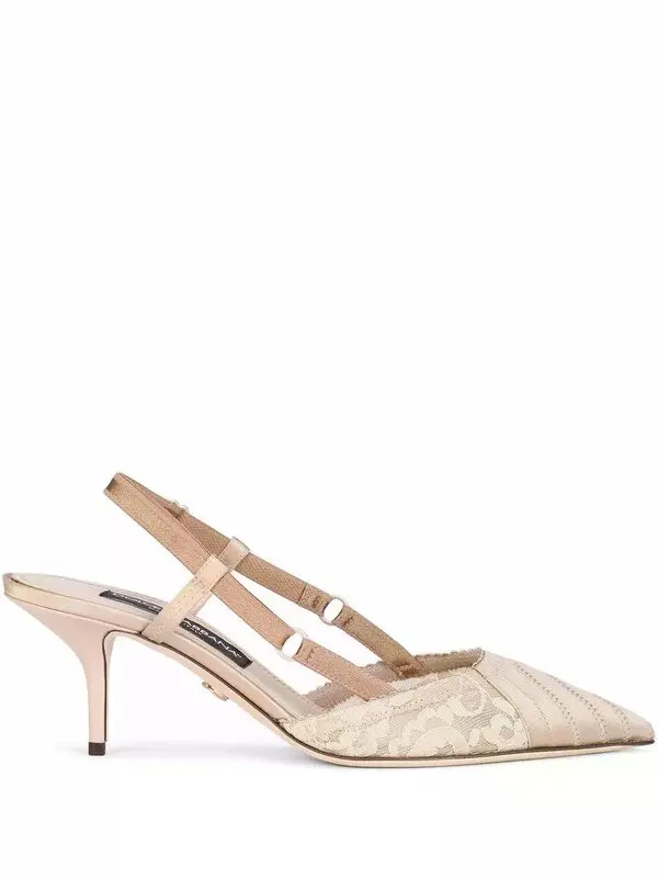 Dolce & Gabbana Corset-style Satin Slingback Pumps