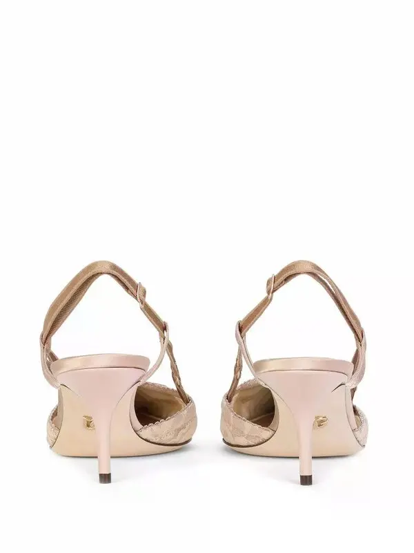 Dolce & Gabbana Corset-style Satin Slingback Pumps