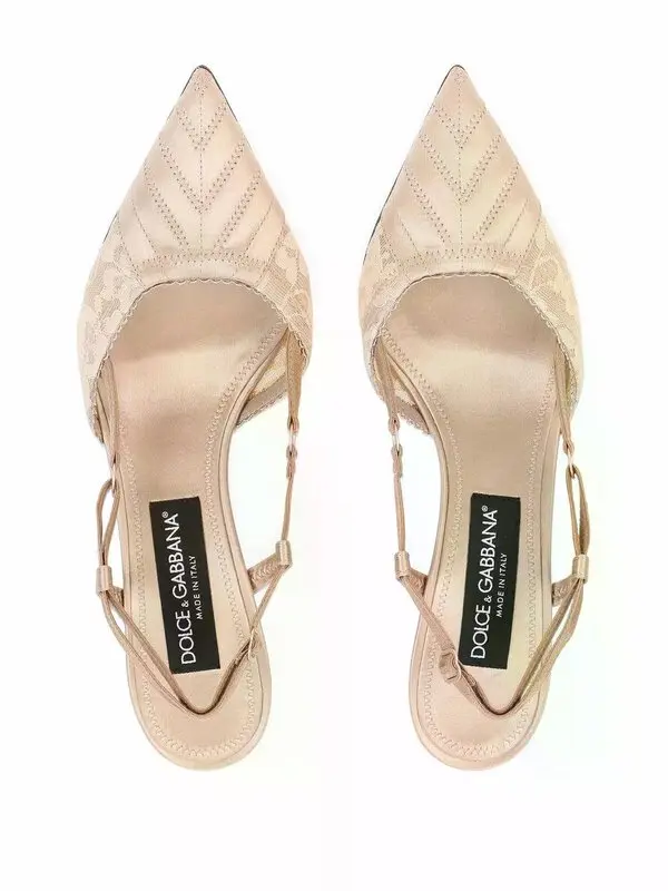 Dolce & Gabbana Corset-style Satin Slingback Pumps
