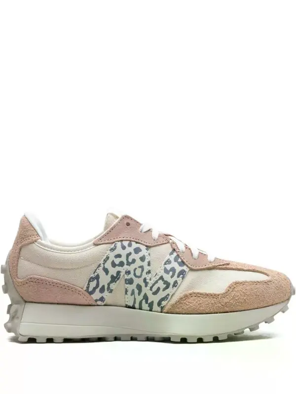NEW BALANCE 327 Linen Leopard Sneakers - Neutrals