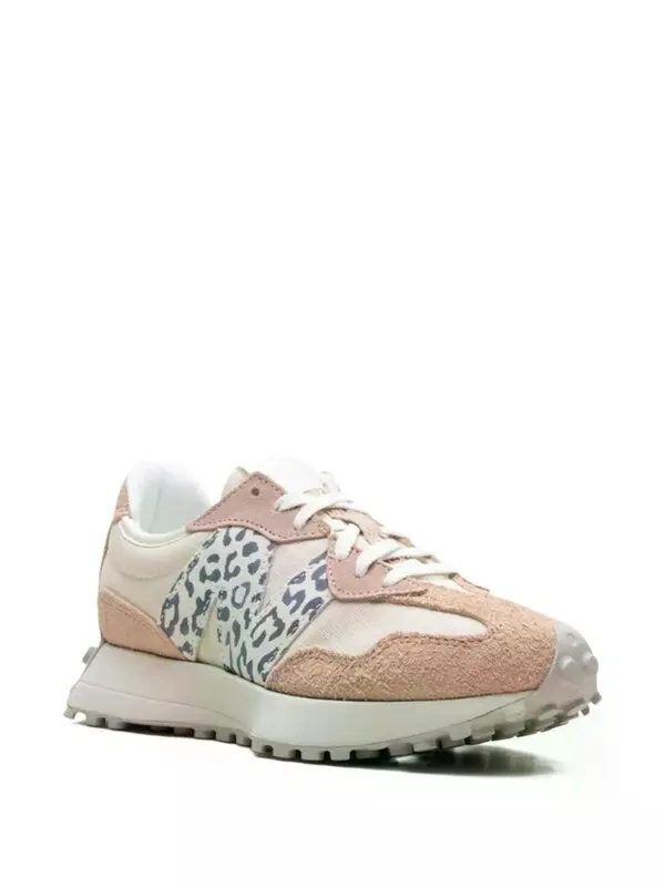 NEW BALANCE 327 Linen Leopard Sneakers - Neutrals