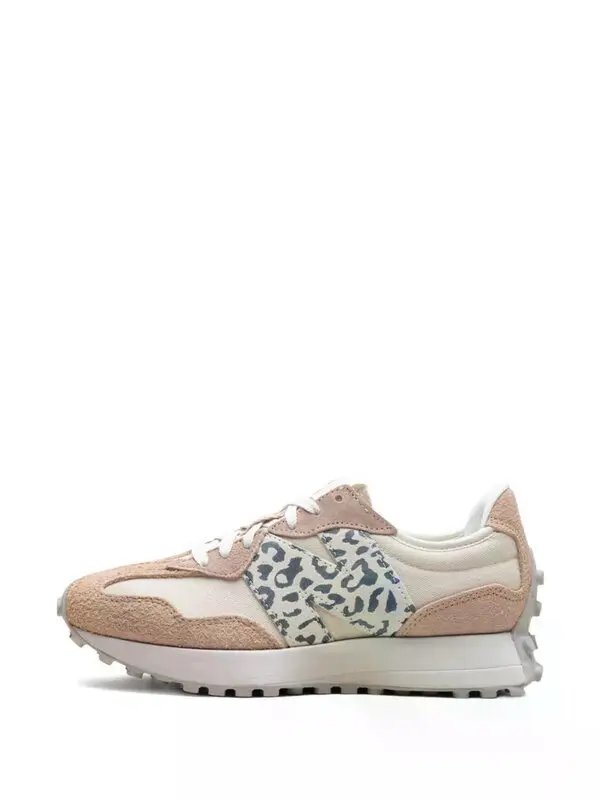 NEW BALANCE 327 Linen Leopard Sneakers - Neutrals