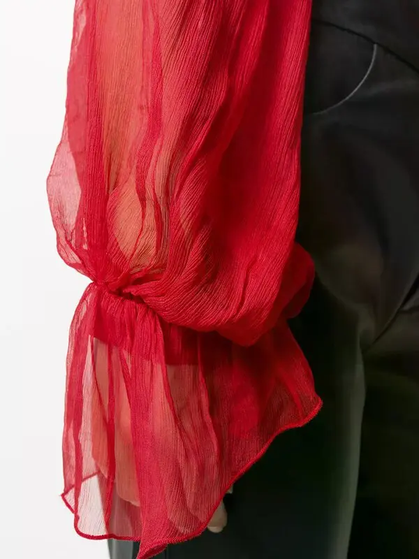 ATU BODY COUTURE Balloon-sleeve Chiffon Blouse