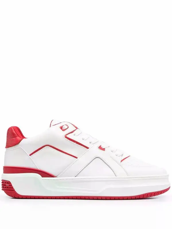 JUST DON Leather Lace-up Sneakers