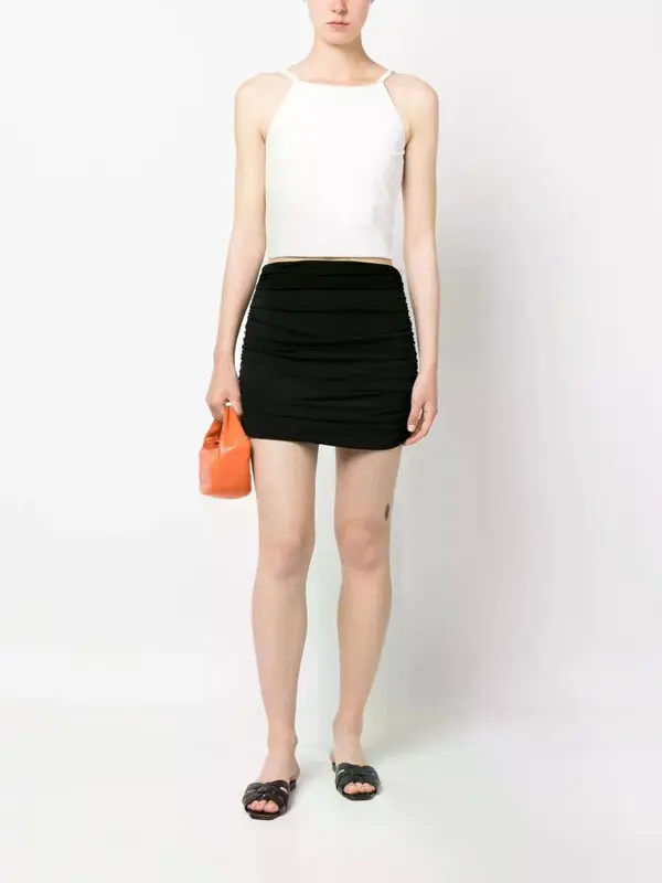 Tory Burch Ruched High-waisted Mini Skirt