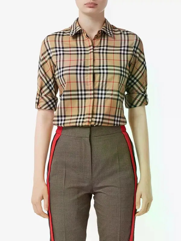 Burberry Vintage Check Shirt With Adjustable Sleeves