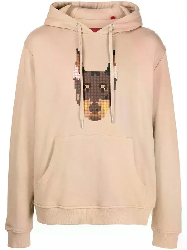 MOSTLY HEARD RARELY SEEN 8-BIT Doberman Pincher Pullover Hoodie - Brown