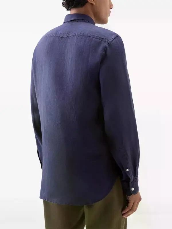 Woolrich Point-collar Linen Shirt