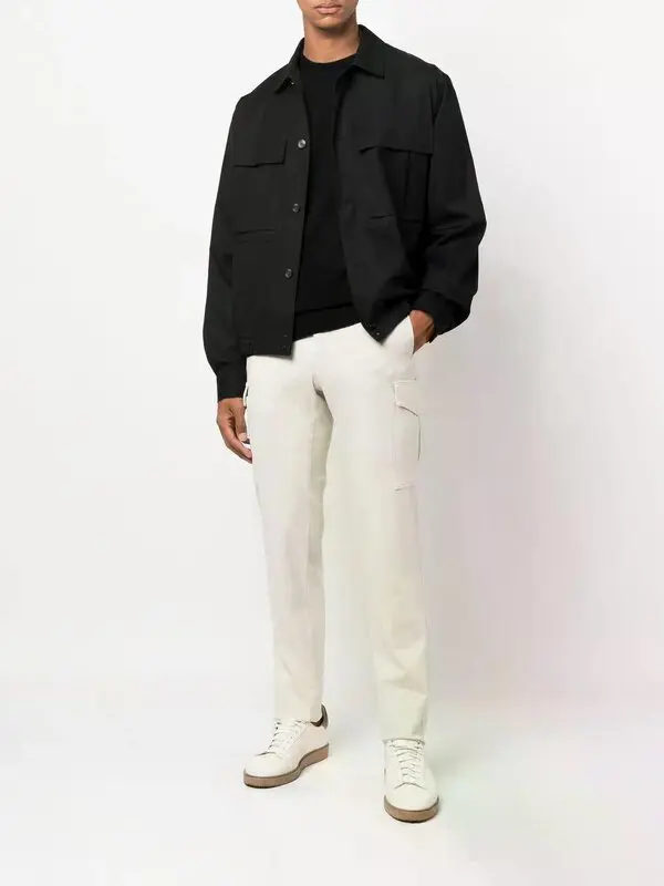 Zegna Crew Neck Cashmere Sweater - Black
