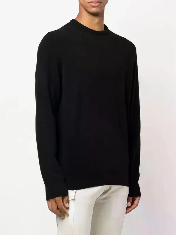 Zegna Crew Neck Cashmere Sweater - Black