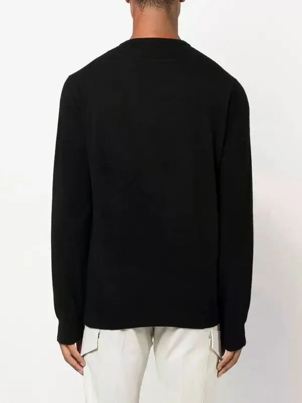 Zegna Crew Neck Cashmere Sweater - Black