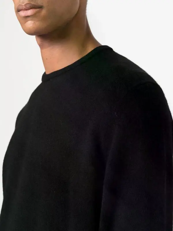 Zegna Crew Neck Cashmere Sweater - Black