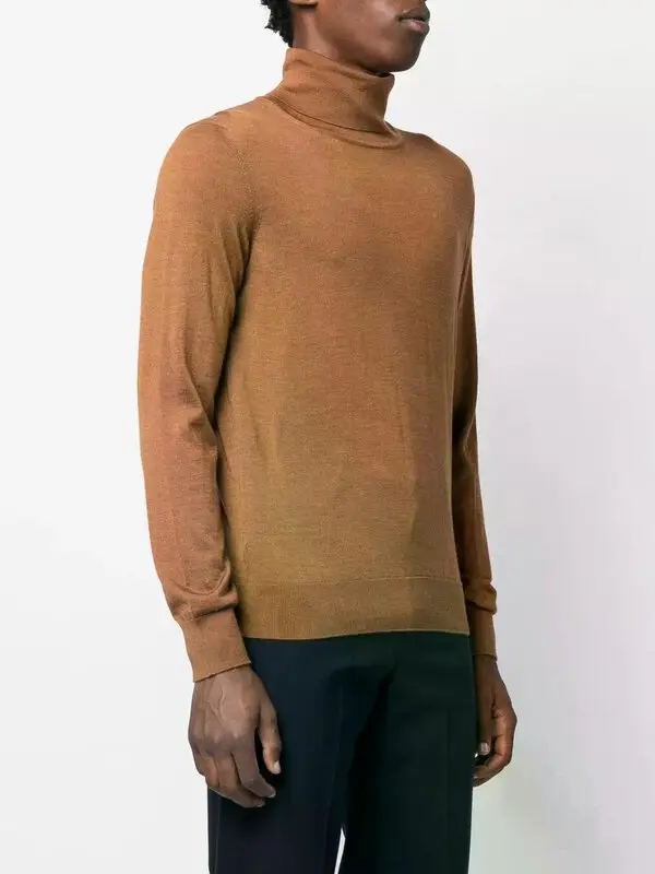 Zegna Roll Neck Jumper - Brown