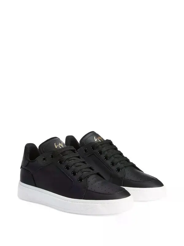 GIUSEPPE ZANOTTI Leather Sneakers - Black