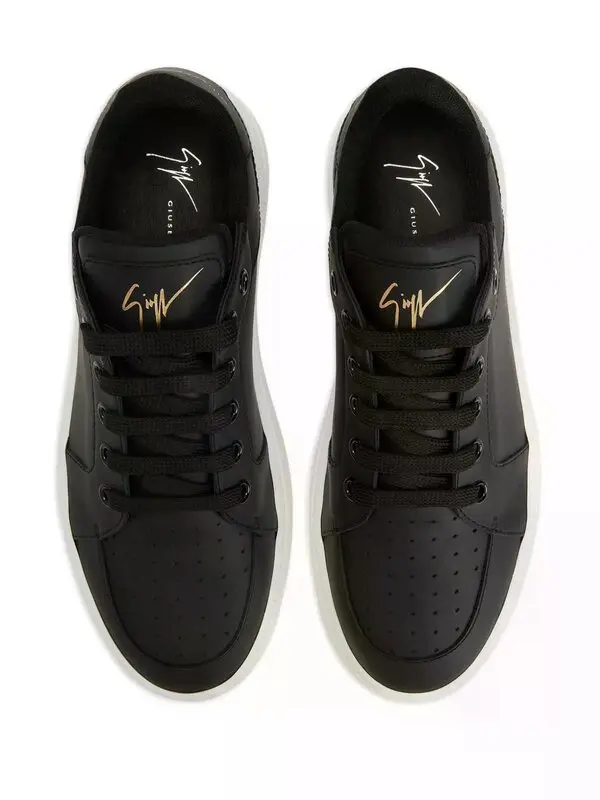 GIUSEPPE ZANOTTI Leather Sneakers - Black