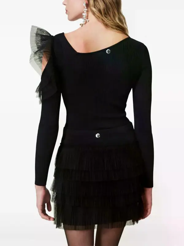 TWINSET Mini Skirt With Tulle Inserts