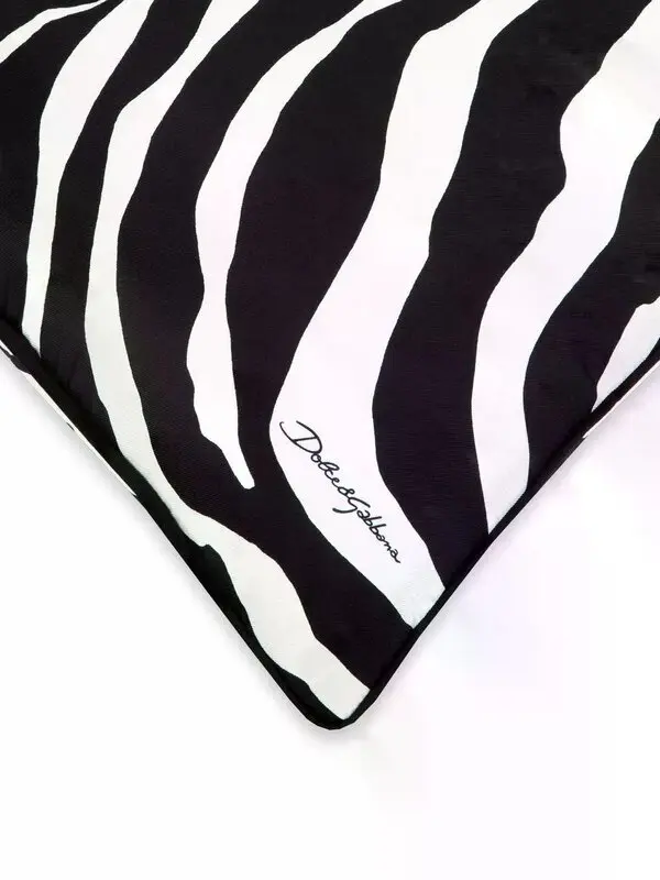 Dolce & Gabbana Zebra-print Silk Twill Cushion