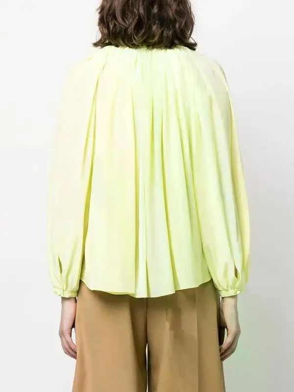 LANVIN Pleated-neckline Silk Blouse