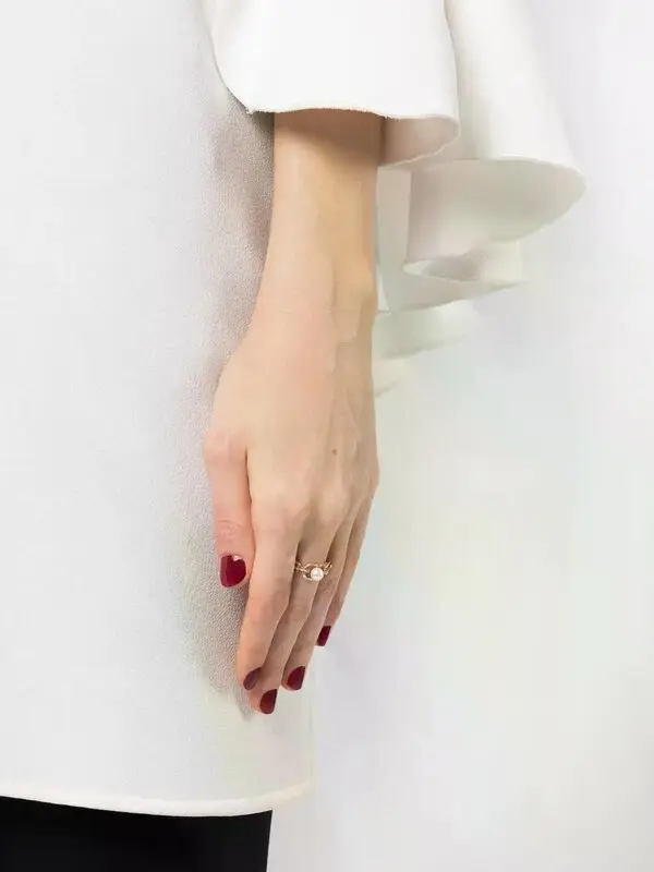 Shay 18k Rose Diamond And Pearl Ring