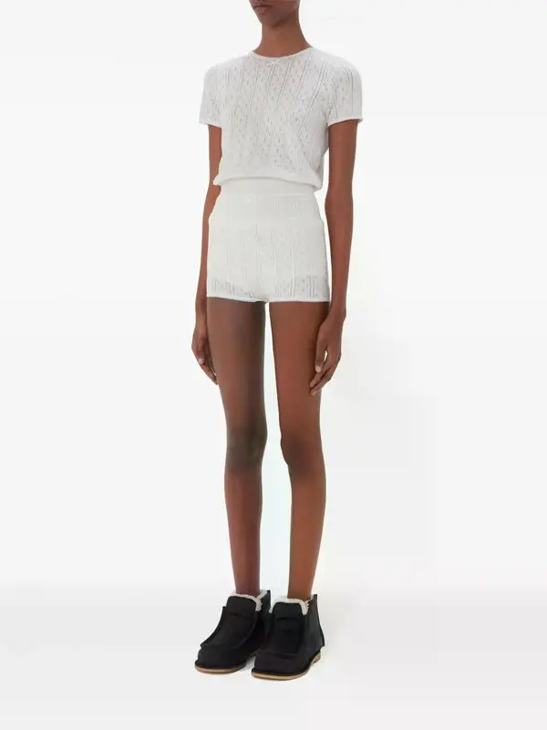 JW Anderson Pointelle Cap-sleeve Top