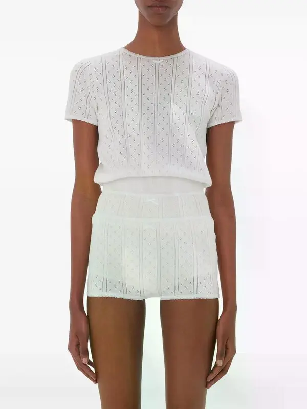 JW Anderson Pointelle Cap-sleeve Top
