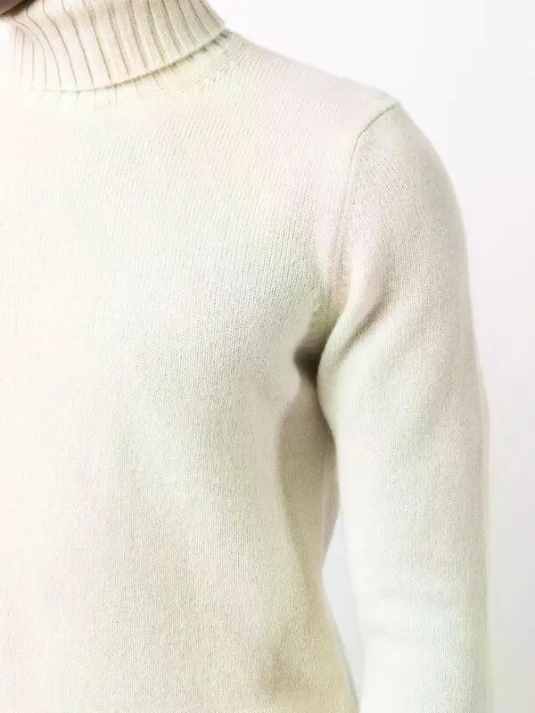 DELL'OGLIO Roll-neck Cashmere Jumper - Neutrals