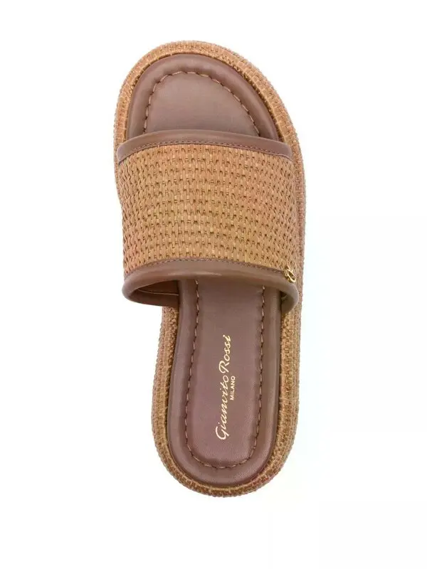 GIANVITO ROSSI 60mm Woven Raffia Espadrilles