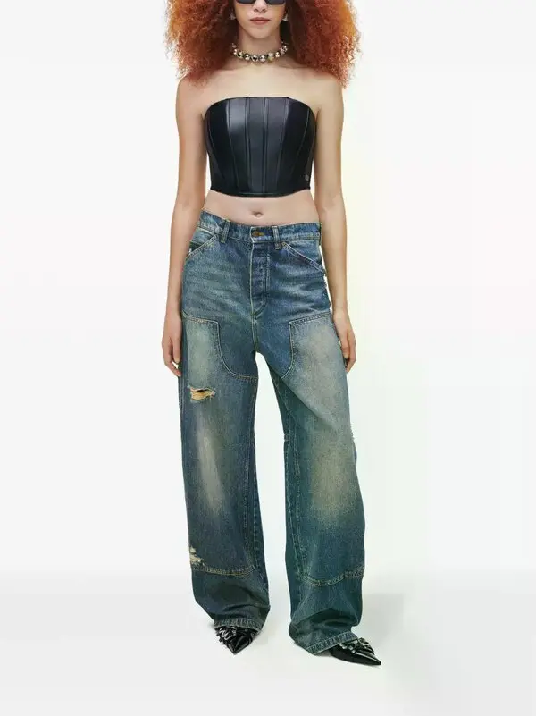 Marc Jacobs Strapless Leather Corset Top