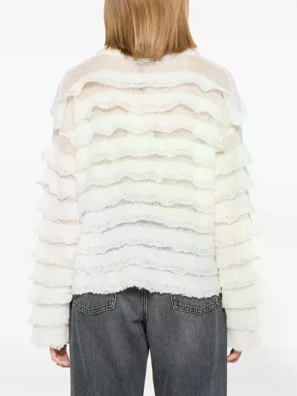 TWINSET Ruffled Open-knit Jumper