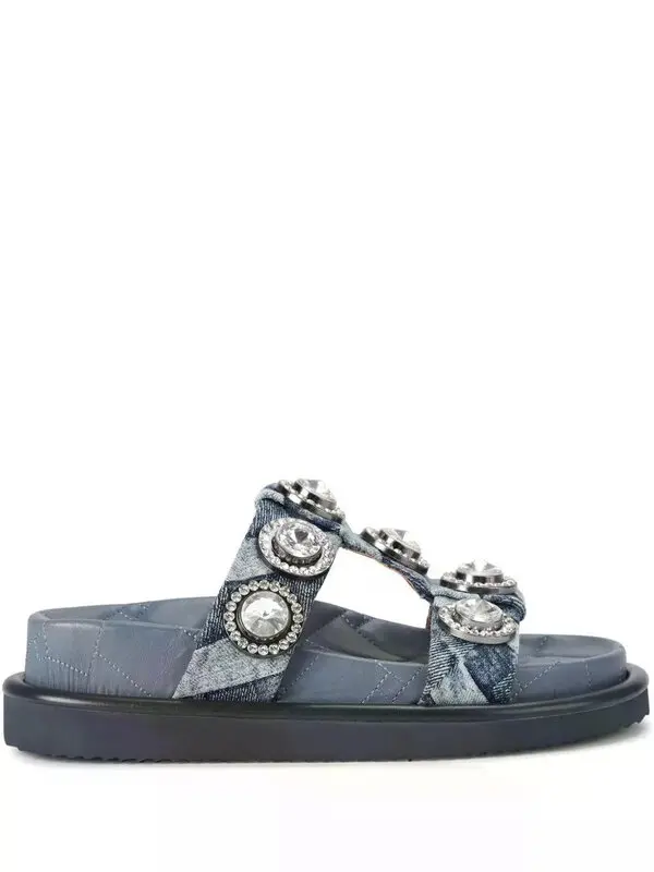 Kurt Geiger Orson Crystal Denim Sandals