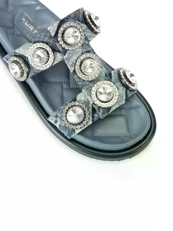 Kurt Geiger Orson Crystal Denim Sandals