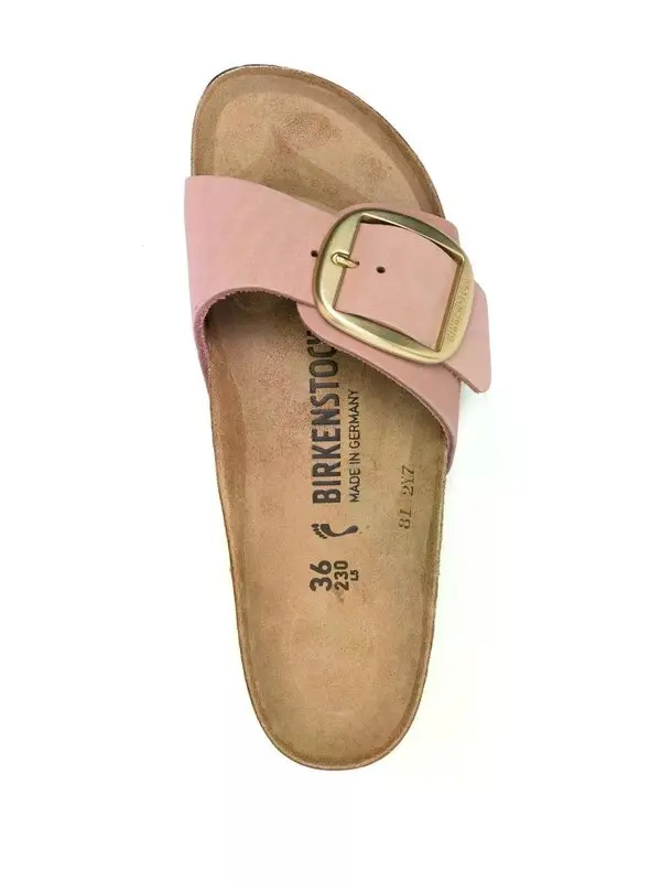 BIRKENSTOCK Madrid Buckle-detail Leather Sandals - Pink