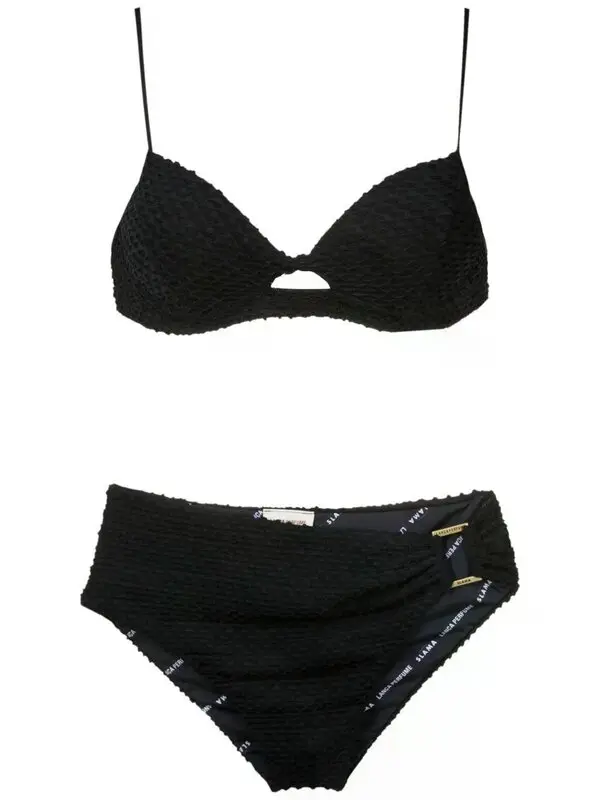 AMIR SLAMA Sweetheart-neck High-waist Bikini - Black