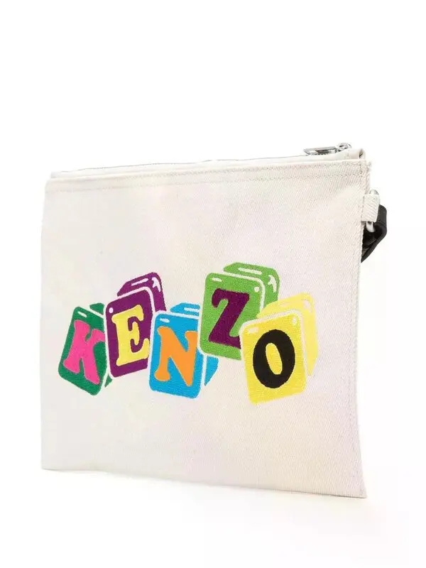 Kenzo Motif-embroidered Clutch Bag