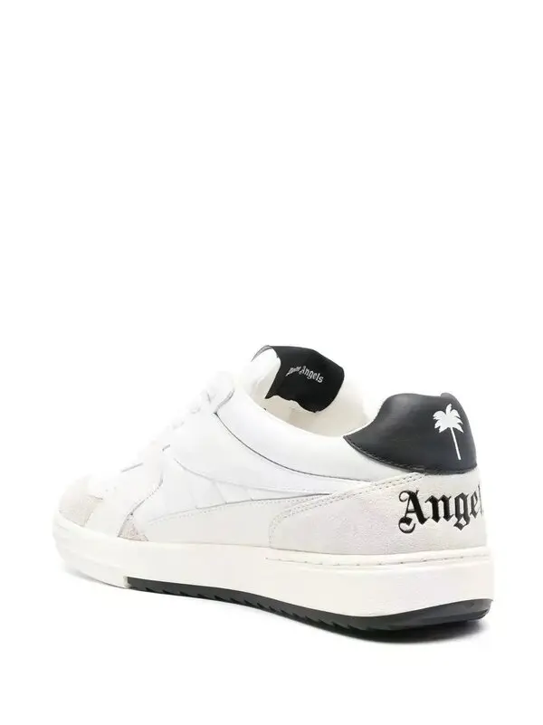 Palm Angels University Leather Sneakers - White