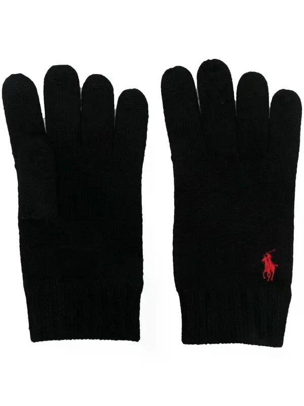 Polo Ralph Lauren Logo-embroidered Wool Gloves